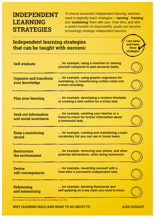 Improving Independent Learning