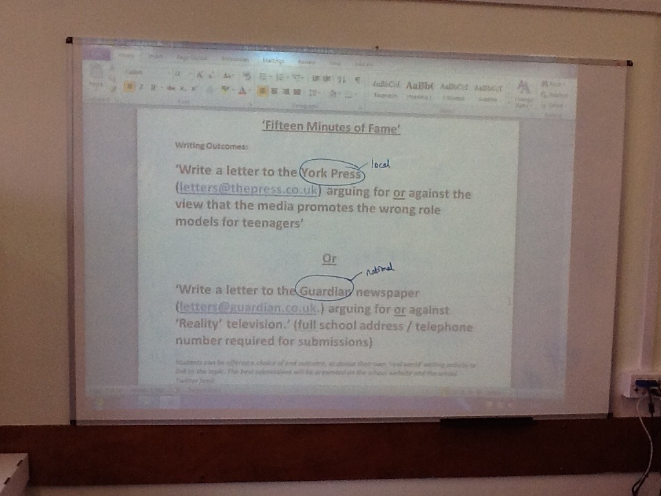 'Making the Learning Visible' - Using Multiple Whiteboards in the Classroom